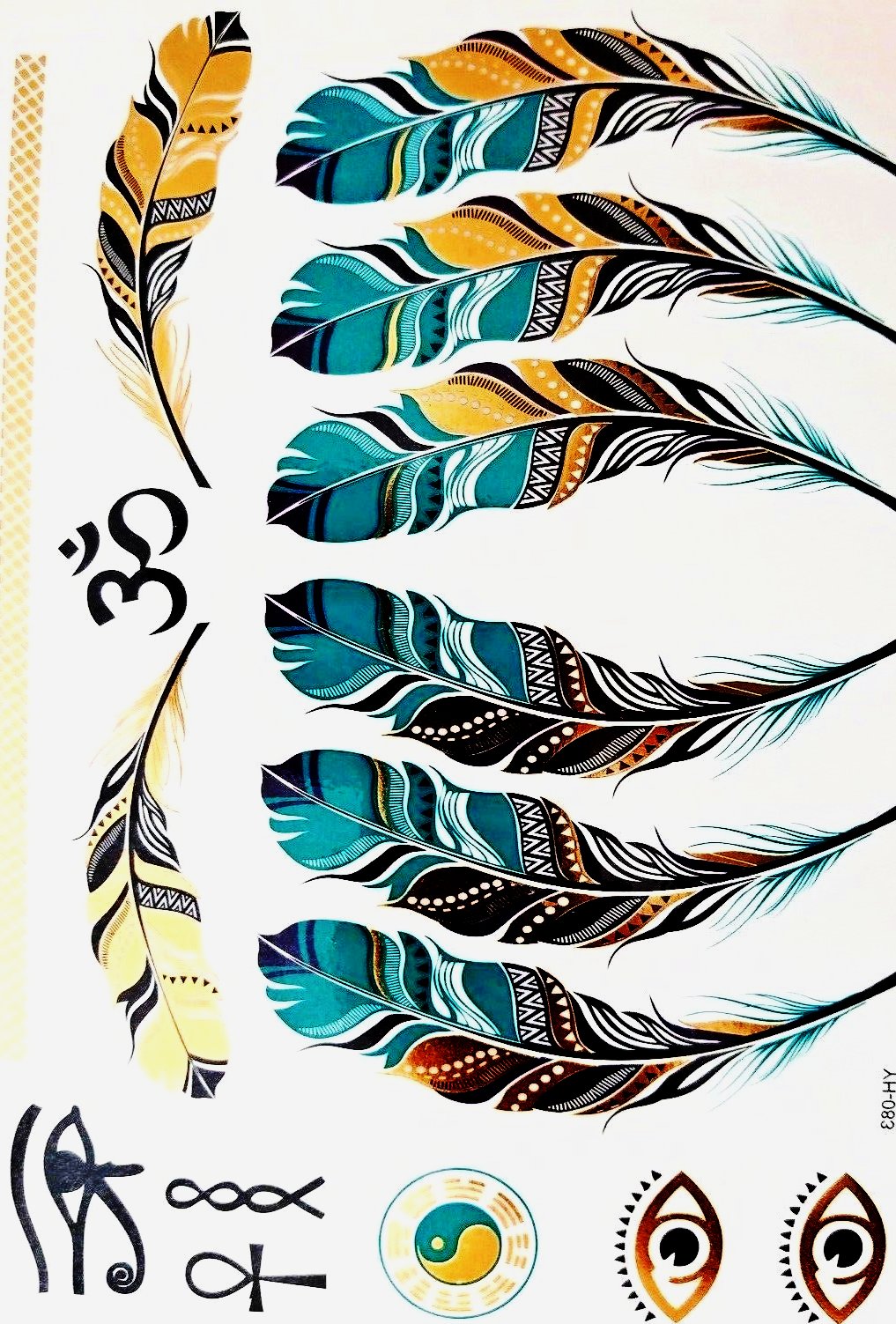 Native American Feather Tattoo Designs For Women